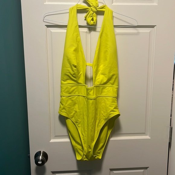 Adore Me | Swim | Adore Me Bright Yellowgreen One Piece Bathing Suit ...